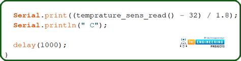 Esp32 Internal Temperature Sensor The Engineering Projects