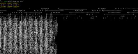 odd vertical characters in terminal when running oclif · issue 787