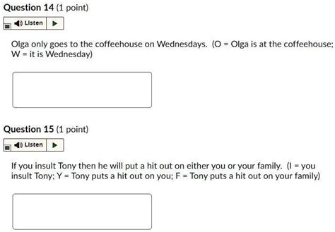 Solved Texts Translate Each Of The Following Sentences Into Symbolic
