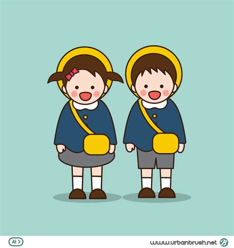 유치원생 일러스트 Ai 무료다운로드 Free Kindergarten Vector 일러스트레이션 만화 캐릭터 캐릭터 일러스트