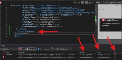 Build Error In Visual Studio Community In A C Avalonia Project When