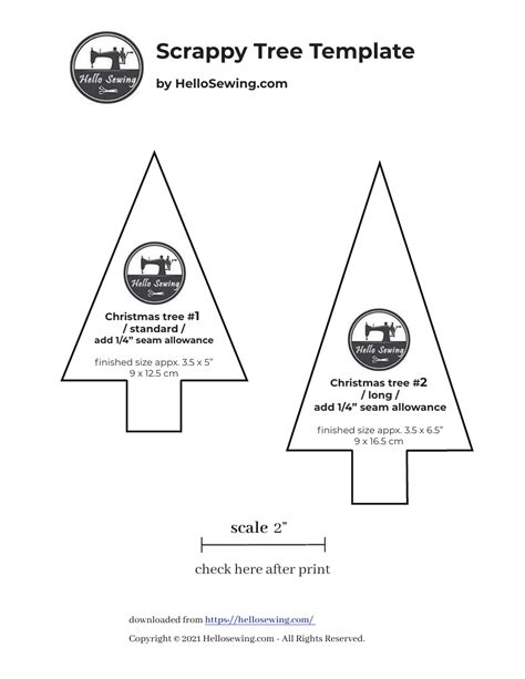 Scrappy Tree Sewing Template Download Printable PDF Templateroller