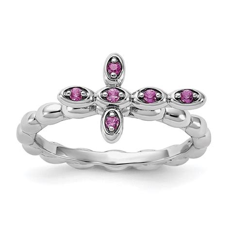Belk And Co Lab Created 18 Ct Tw Created Ruby Stackable Expressions