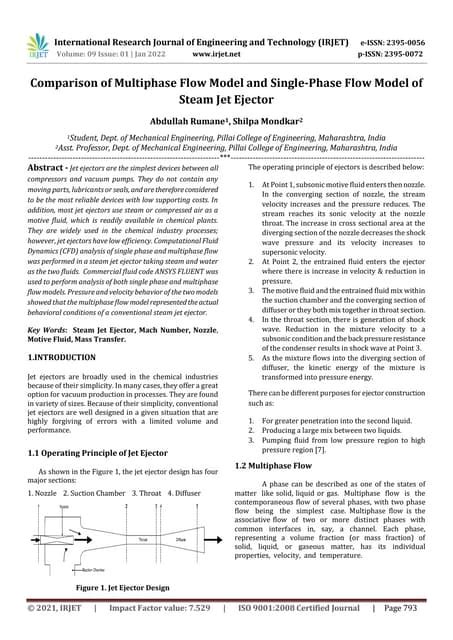Comparison Of Multiphase Flow Model And Single Phase Flow Model Of
