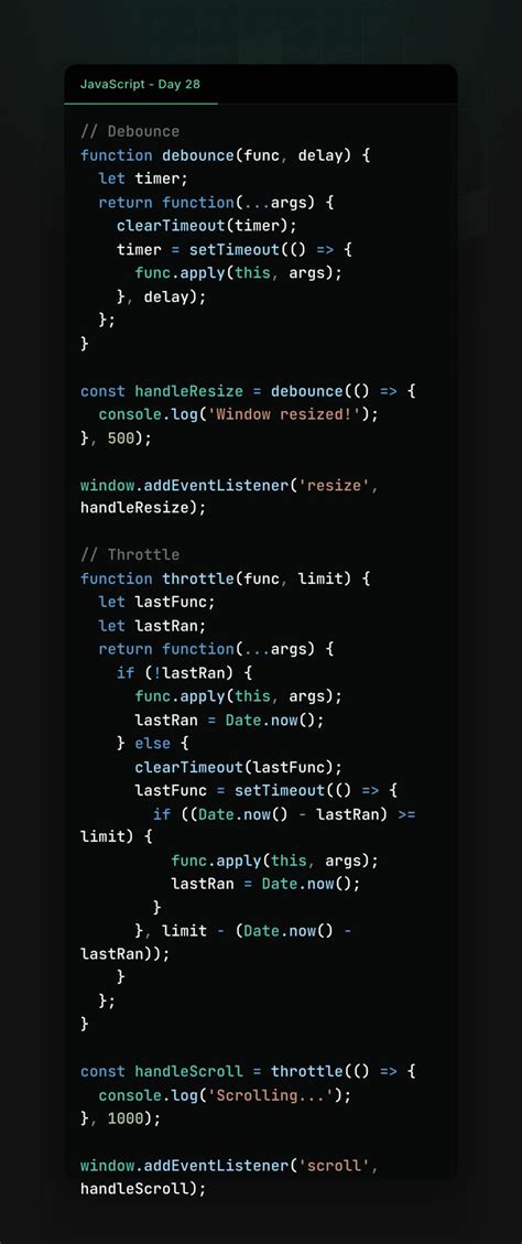 Javascript 30daysofjs Debounce Throttle Performanceoptimization