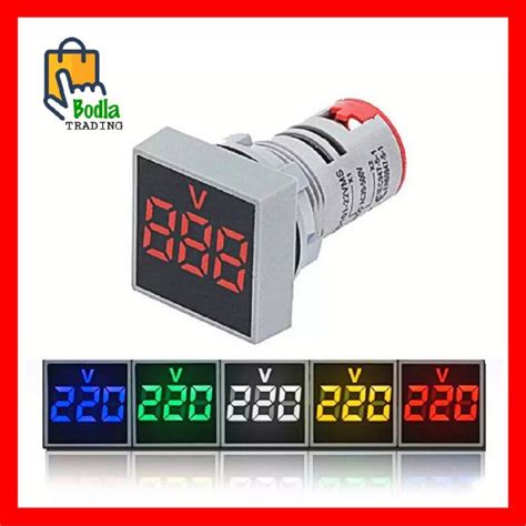 Square Digital Panel Voltage Meter Digital Voltage Monitor Indicator Light Ac 220v 22mm Daraz Pk