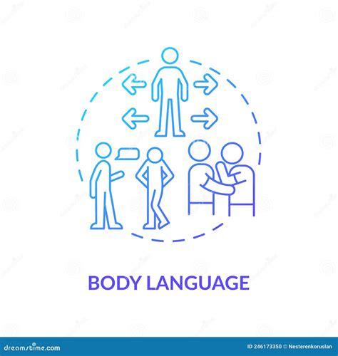 Body Language Blue Gradient Concept Icon Stock Vector Illustration Of Vector Process 246173350