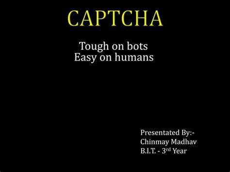 Captcha Ppt
