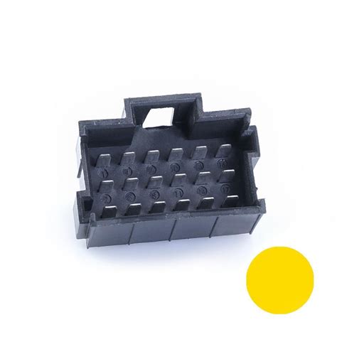 JPT Male Connector 18 Pole 3x6 PFT Coding A Yellow