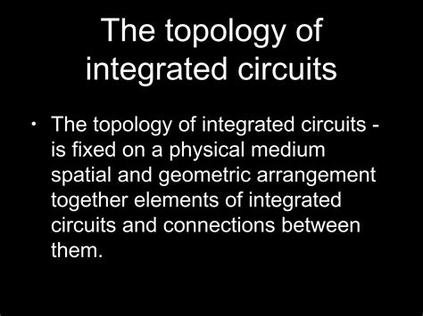 Topology Of Integral Circuit Ppt
