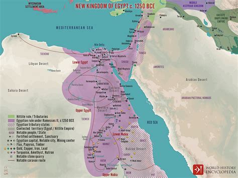 World History Encyclopedia A Map Illustrating The State Of Egypt At