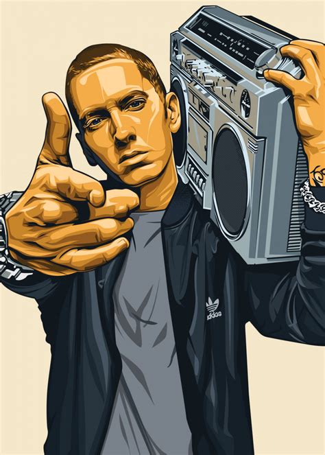 Eminem Cartoon Wallpapers Wallpaper Cave Hip Hop Artwork Eminem