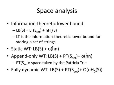 Ppt The Wavelet Trie Maintaining An Indexed Sequence Of Strings In
