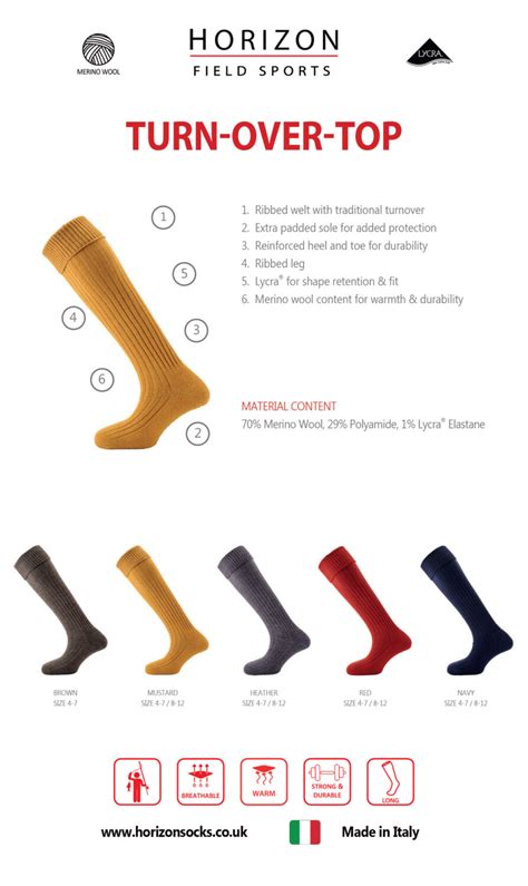 Field Sport Turn Over Top Guide 2 Horizon Socks