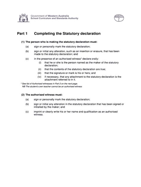 Fillable Online Completing The Statutory Declaration Fax Email Print