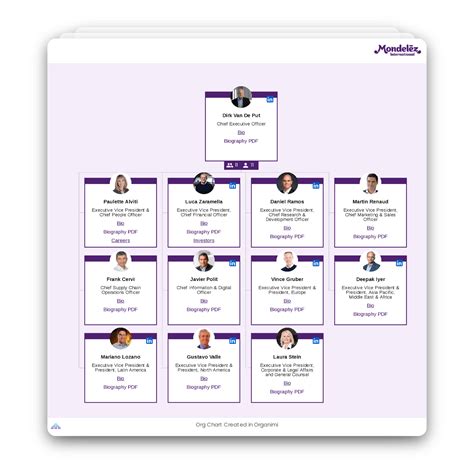Mondelez International S Organizational Structure Interactive Chart