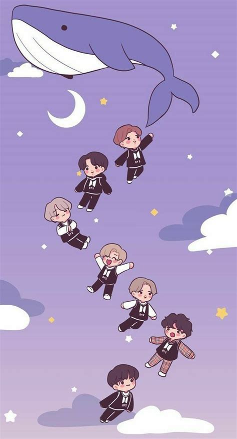 Bts Wallpaper Happy Birthday 아미 💜 Bts Purple Whale Wallpaper Bt21