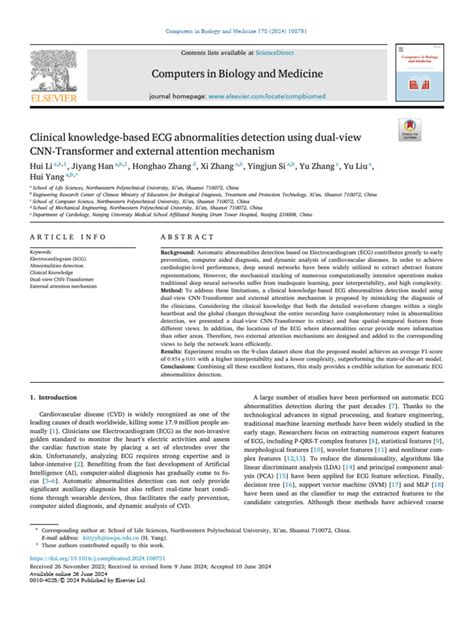 Clinical Knowledge Based Ecg Abnormalities Detection Using Dual View Pdf