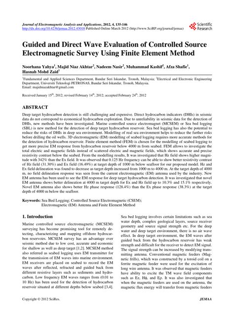 Pdf Guided And Direct Wave Evaluation Of Controlled Source