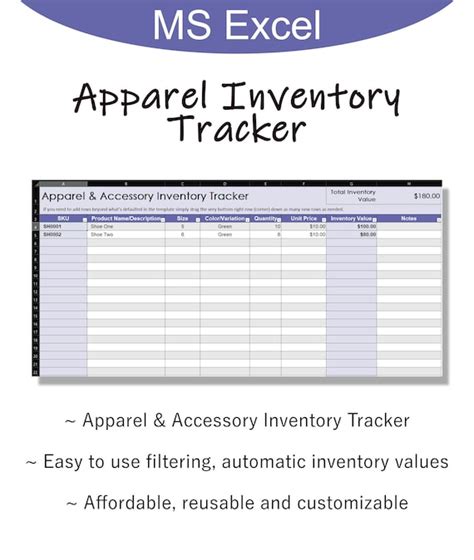 Inventory Tracking Template Excel