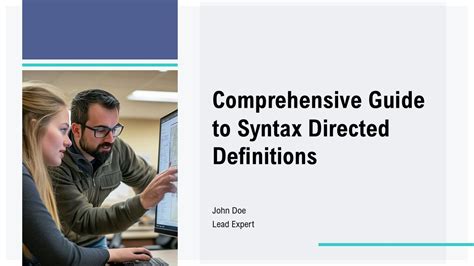 Comprehensive Guide To Syntax Directed Definitions Ppt Powerpoint St Ai