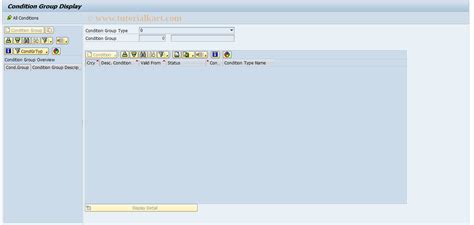 F Cogr Sap Tcode Display Condition Group