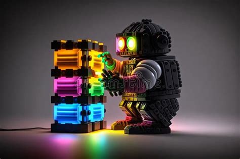 Neural Network Trains Robots For New Tasks Illustration Generative Ai Stock Illustration