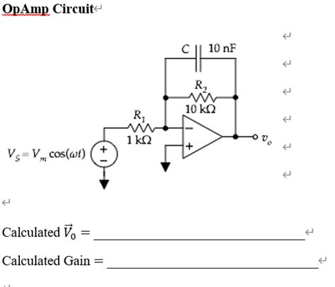 Solved Experiment Opamp Circuit Build The Op Circuit Chegg Com
