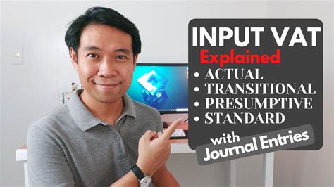 input vat explained actual transitional presumptive and standard input tax youtube