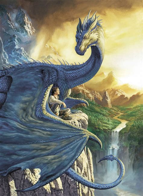 Eragon And Saphira In Corner4art Dealers Ciruelo Cabral Comic Art