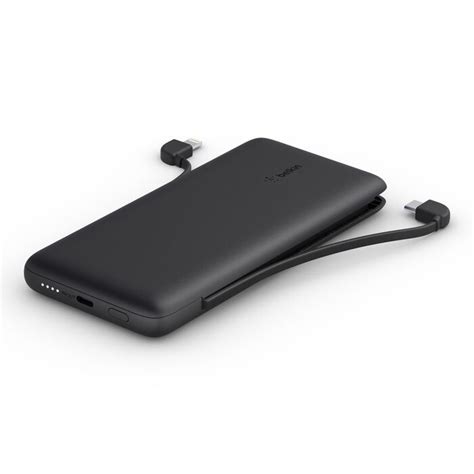 Belkin Boost Charge Plus 10000 Mah Powerbank Integrated Cables Black