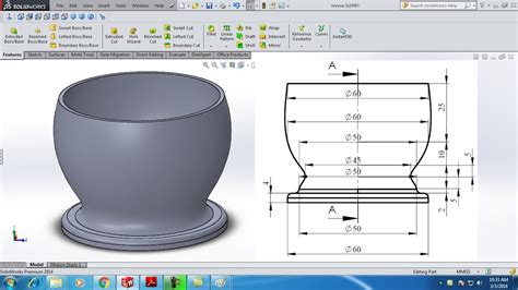 Revolved Boss Base And Revolved Cut In Solidworks 2015 Sử Dụng Revolve Boss Trong Solidworks