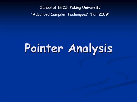 ppt pointer analysis powerpoint presentation free download id 489657