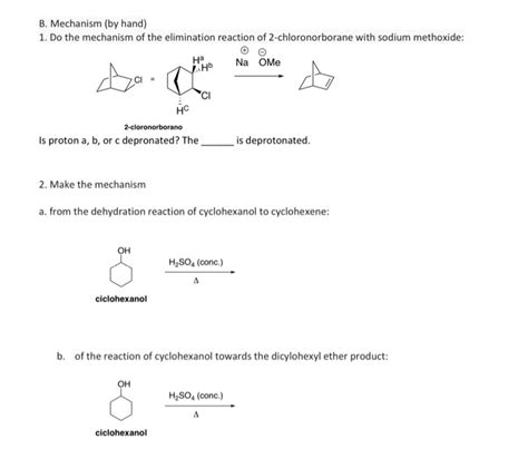Solved 3 Why Does The Dehydration Reaction Of Cyclohexanol