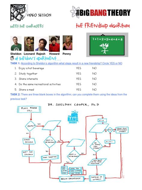 Sheldon Coopers Friendship Algorithm Pdf Art