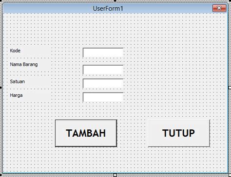 Membuat Form Isian Data Sederhana Dengan Macros Di Excel