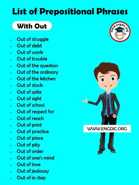 Prepositional Phrases List Definition Types And Example Sentences PDF EngDic