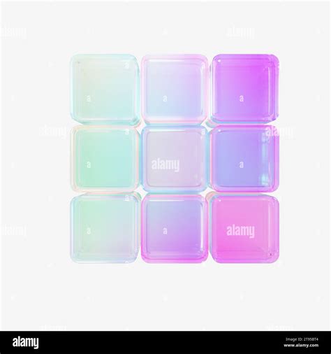 Transparent Crystal Rubik S Cube D Object Graphic Stock Photo Alamy