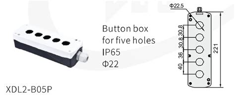 Push Button Switch Control Station Box Xdl B P Mm Button Aperture White And Black Plastic