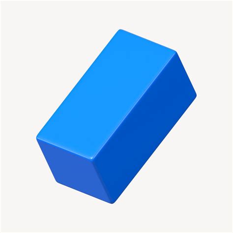 3d Blue Cuboid Geometric Shape Free Photo Rawpixel