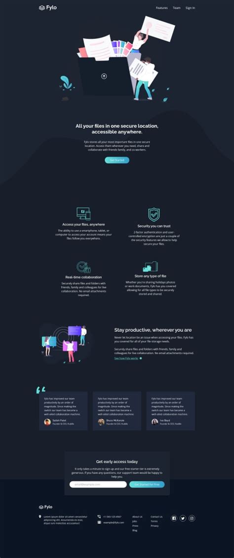 Frontend Mentor Dark Mode Fylo With Html And Css Coding Challenge Solution