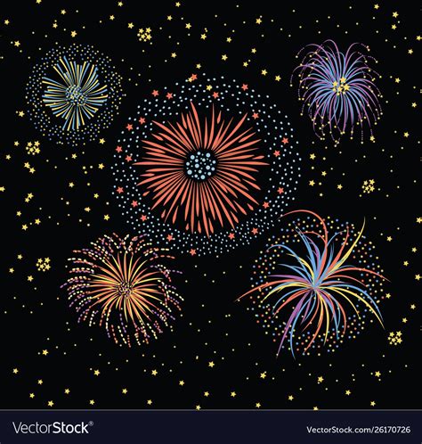 Animated Fireworks Background