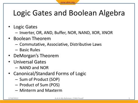 PDF Logic Gates And Boolean Algebra FKE Logic Gates And Boolean Algebra Logic Gates