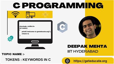 6 tokens keywords in cprogramming c programming complete course by deepak sir youtube