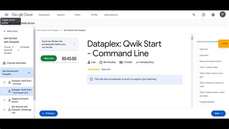 Dataplex Qwik Start Command Line Lab Solution Arcade2025 Youtube
