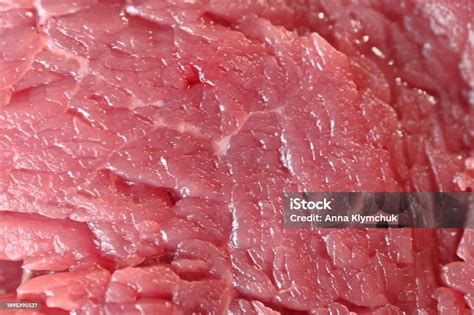Texture Of Red Beef Meat As A Background Longitudinal Muscle Fibers Of