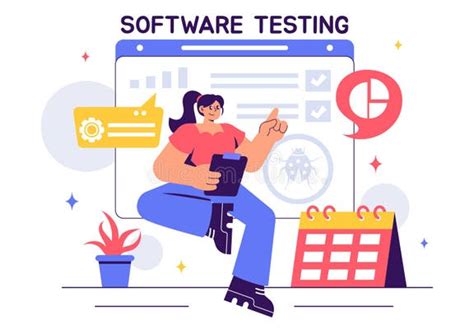 Software Testing Vector Illustration Featuring Application Engineering Debugging Processes