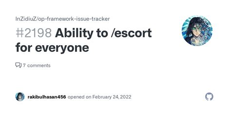 Ability To Escort For Everyone · Issue 2198 · Inzidiuzop Framework