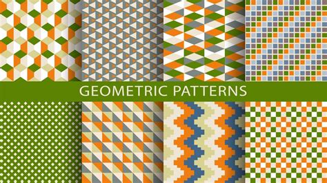 Premium Vector Set Of Geometric Seamless Patterns