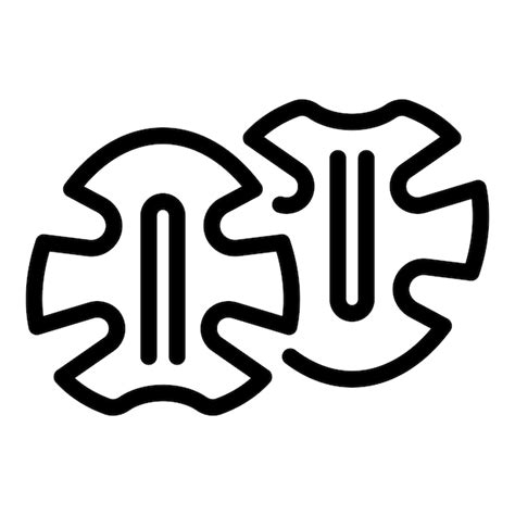 Premium Vector Two Black Outline Floral Shapes Overlapping Creating